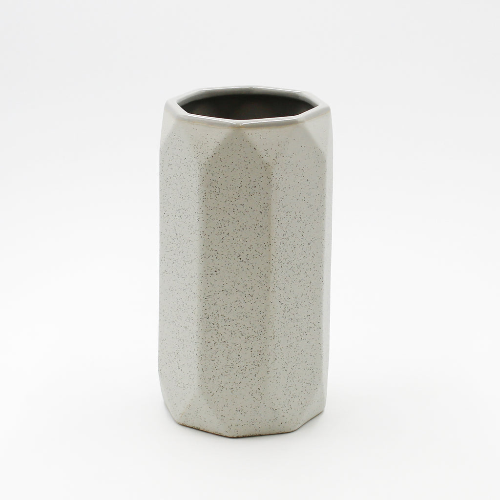 Grey Octagonal Vase – Magic Flower Company