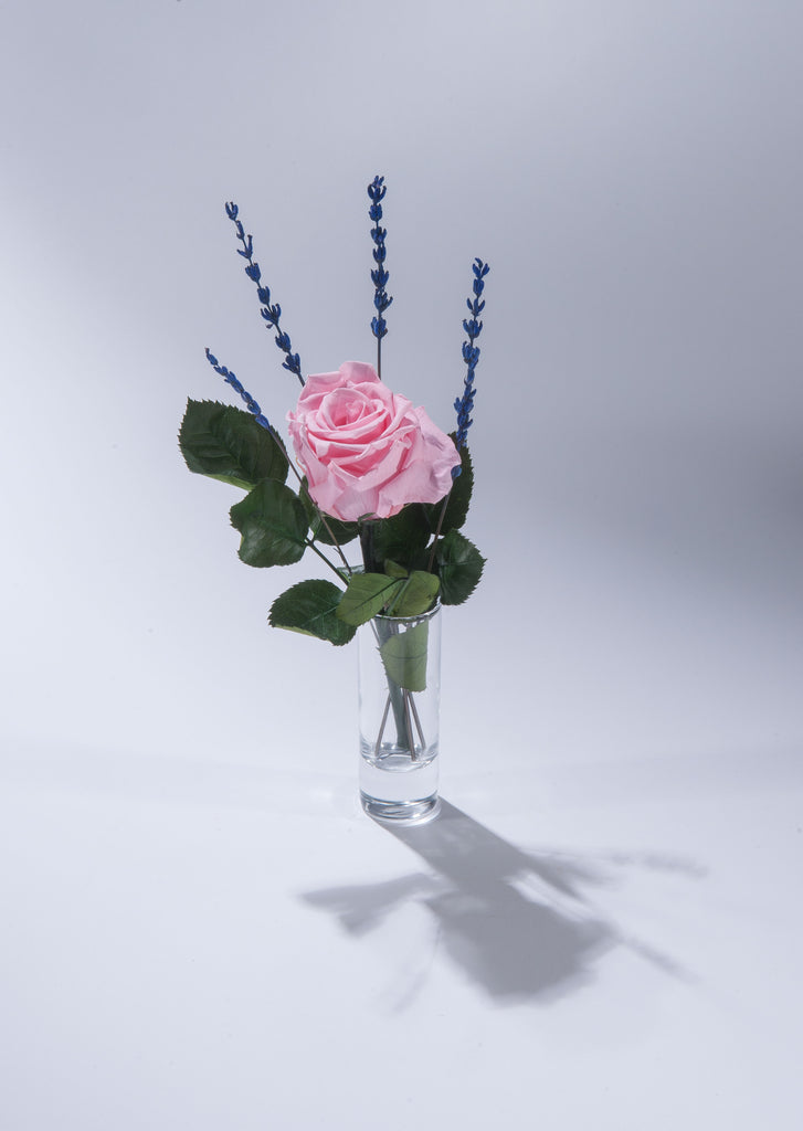 Single Magic Rose in sample vase – Magic Flower Company